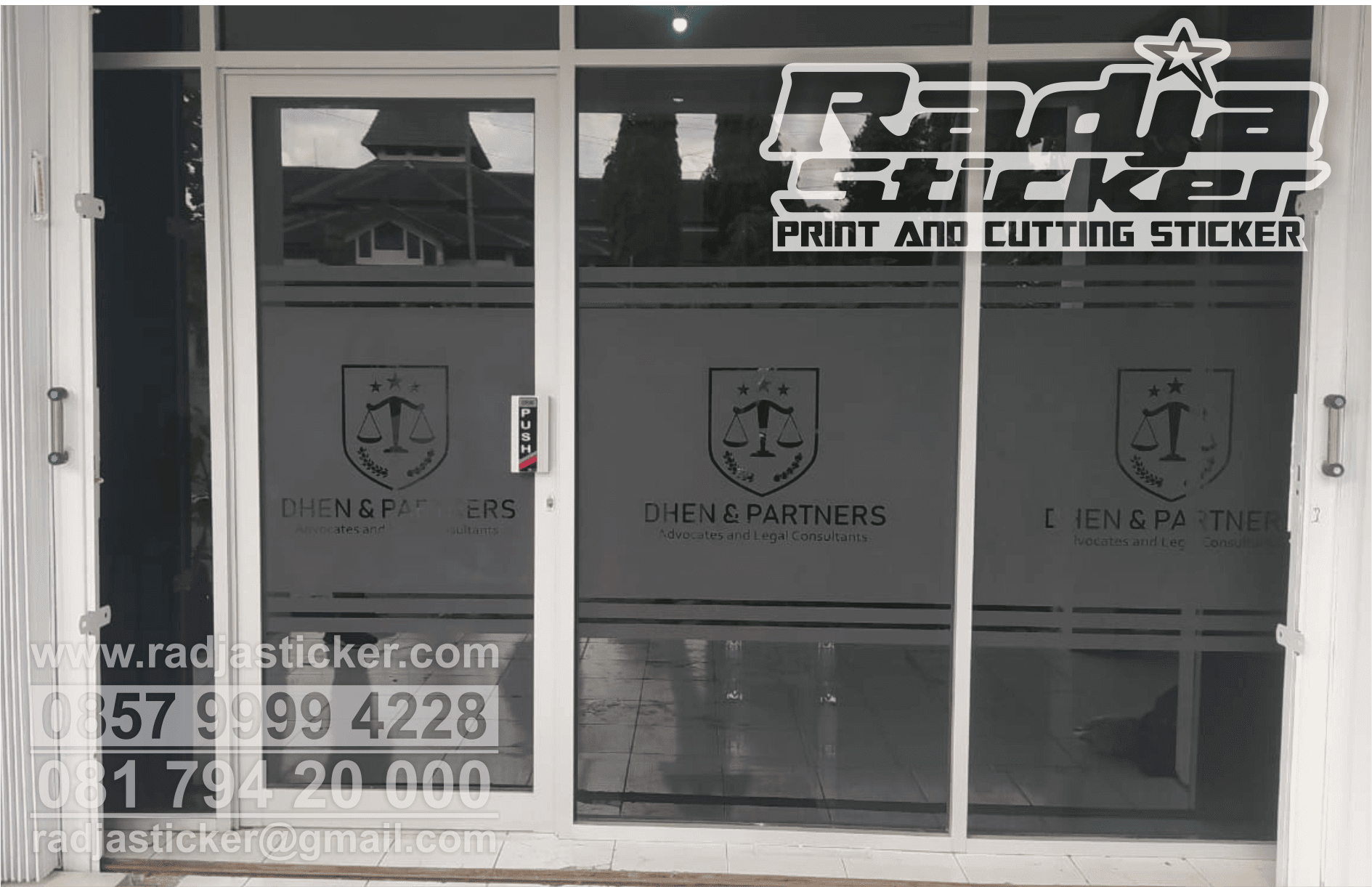 Stiker Kaca Kantor Advokat | Stiker Sandblast Cutting Kantor Advokat ...