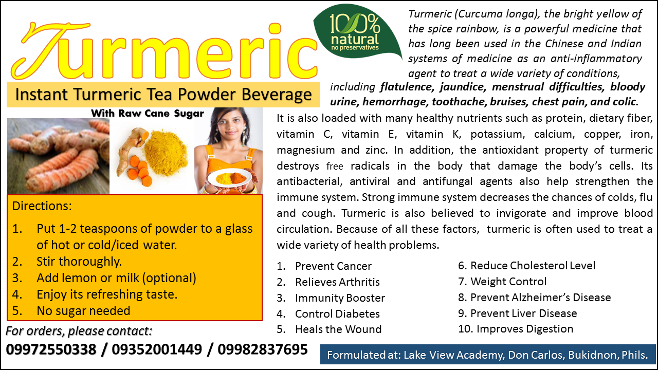 Ginger and Turmeric Tea: Fortified Salabat - Instant Ginger and ...