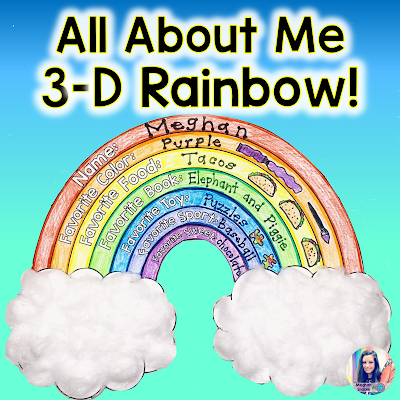 The Creative Colorful Classroom: All About Me 3-D Rainbow Poster!