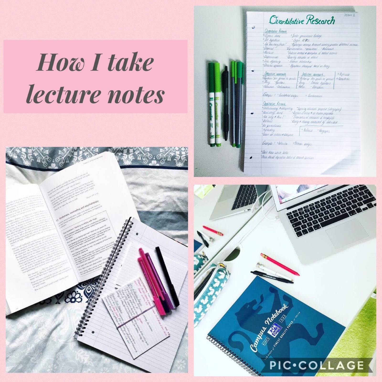 How I Take Lecture Notes How I Take Lecture Notes