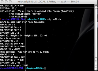 TESTHEAD: Exercise 21: Functions Can Return Something: Learn Ruby The ...