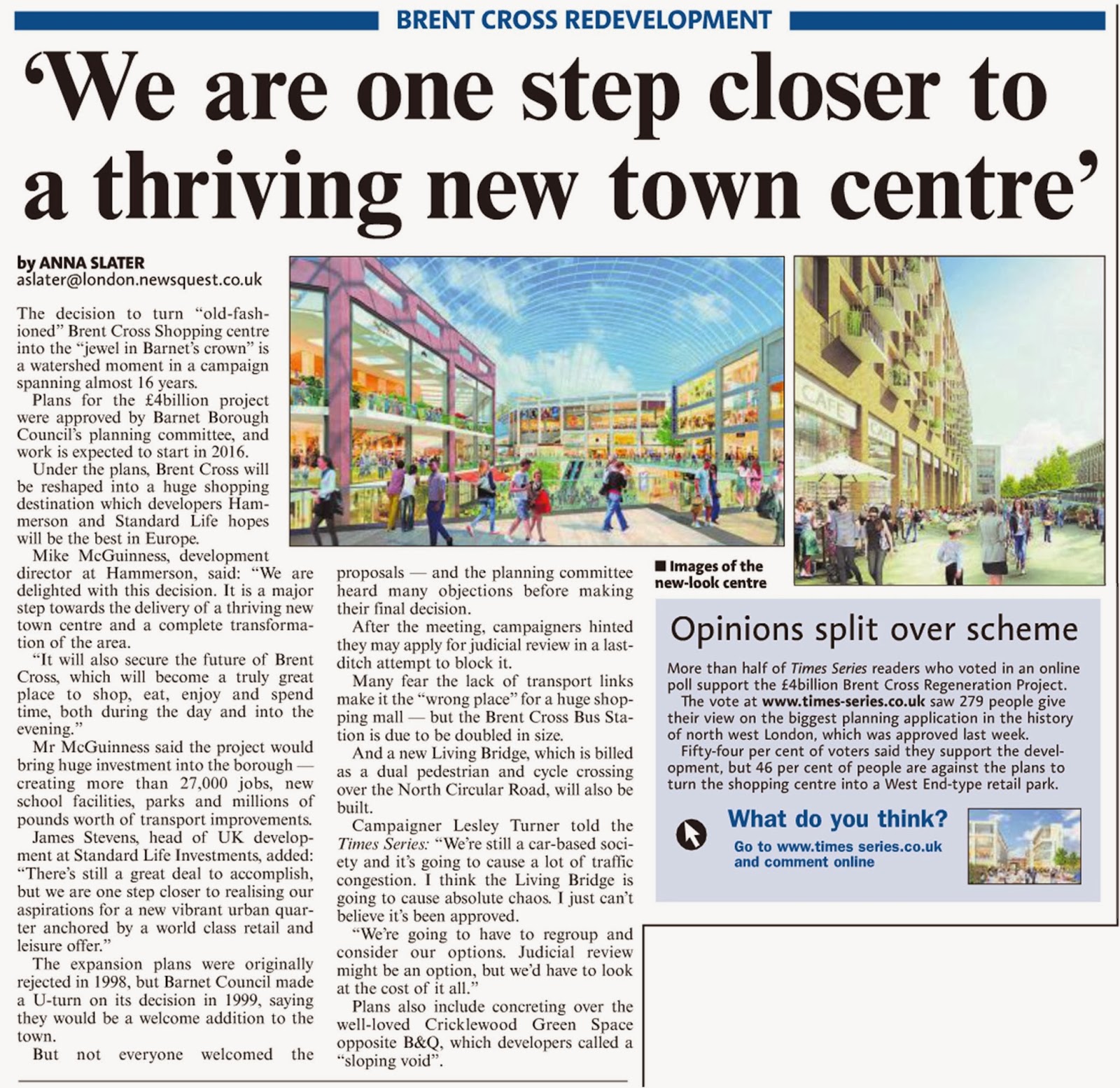 COALITION FOR A SUSTAINABLE BRENT CROSS CRICKLEWOOD REDEVELOPMENT ...