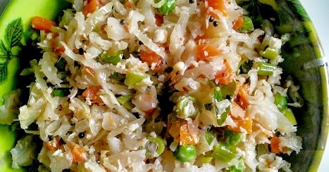 Cabbage Carrot and Beans Stir fry - Tirunelveli Kadhamba Thuvaram