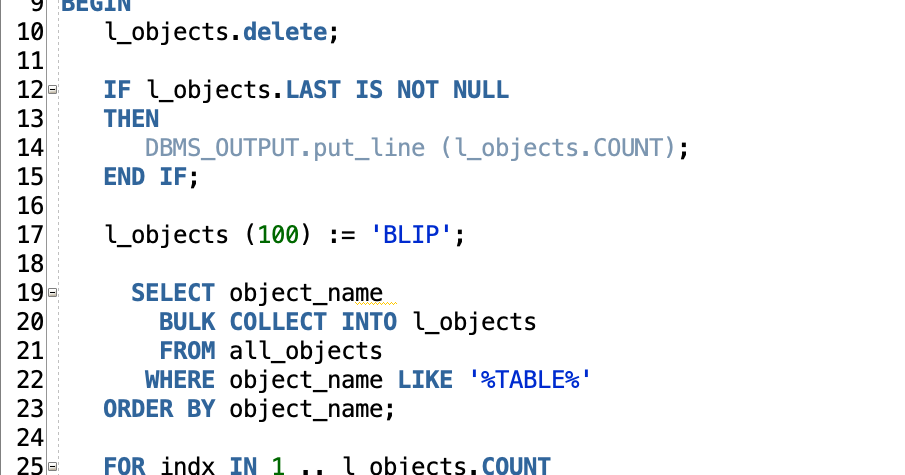 Obsessed with Oracle PL/SQL