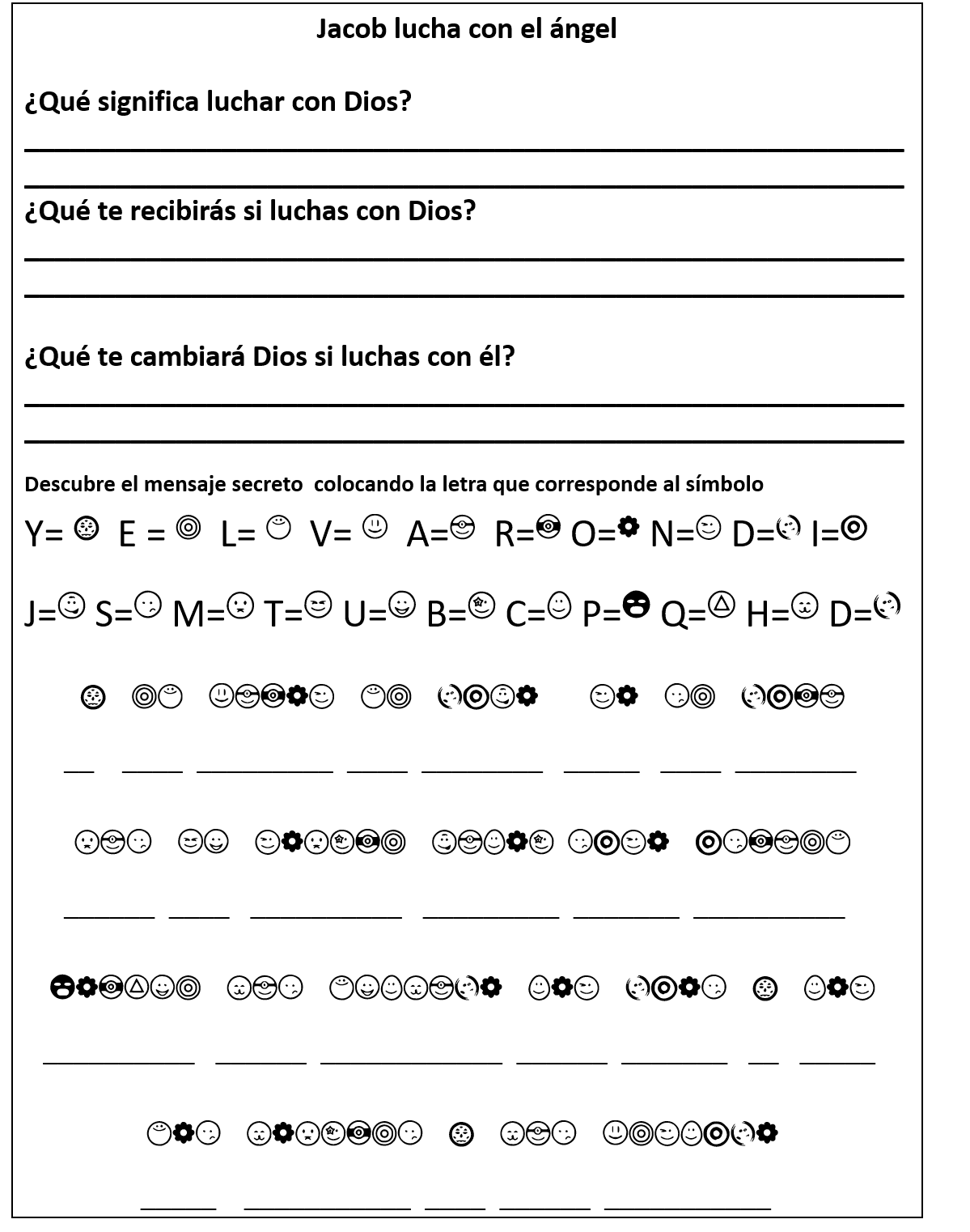 Jacob lucha con el ángel - Clase de escuelita dominical - - Mar de Vida ...