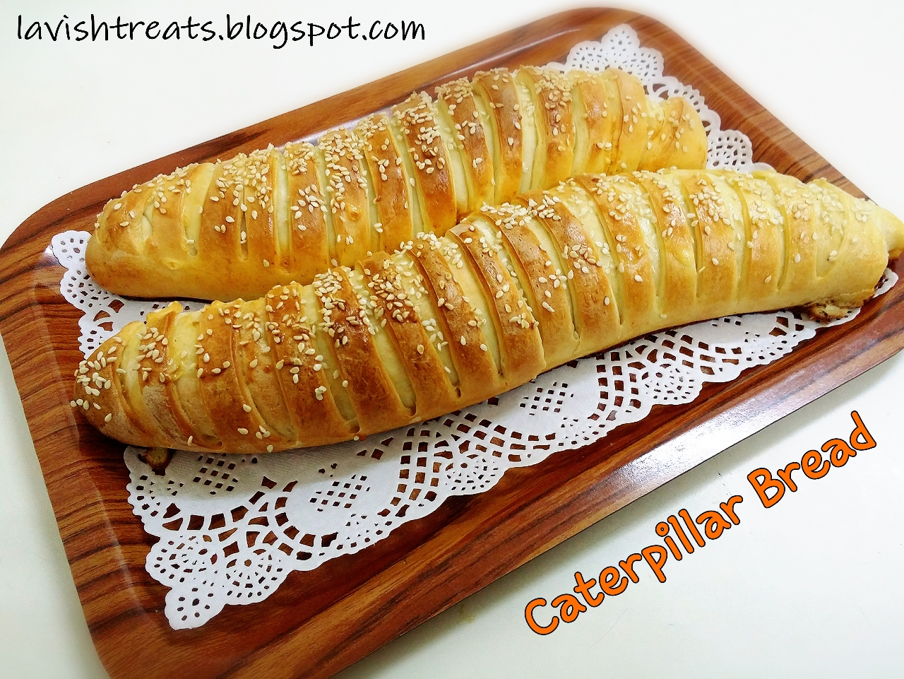 Lavish Treats: Caterpillar Bread with Cheesy Chicken
