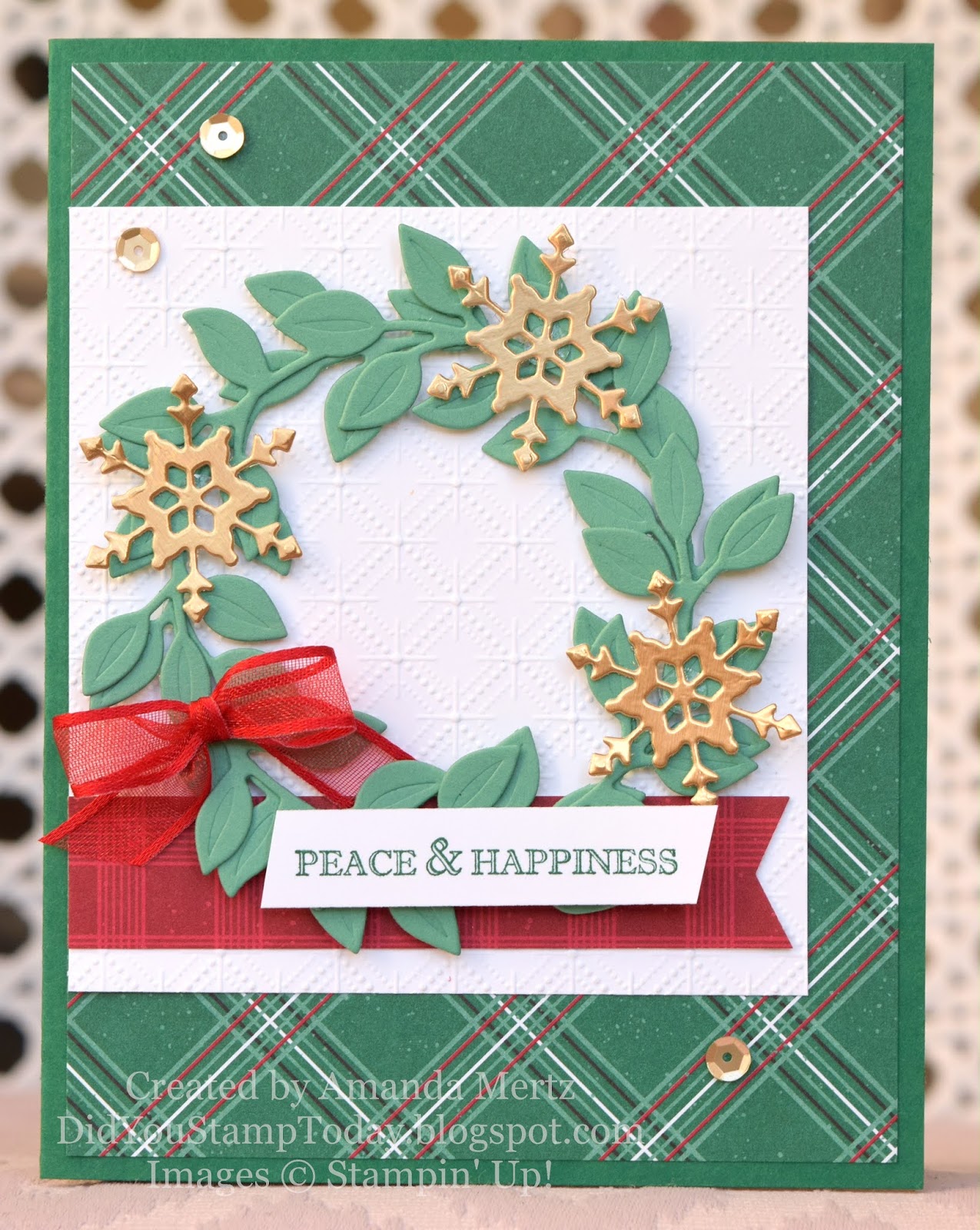 Did You Stamp Today?: Festive Wreath - Stampin' Up! Wreath Builder Dies