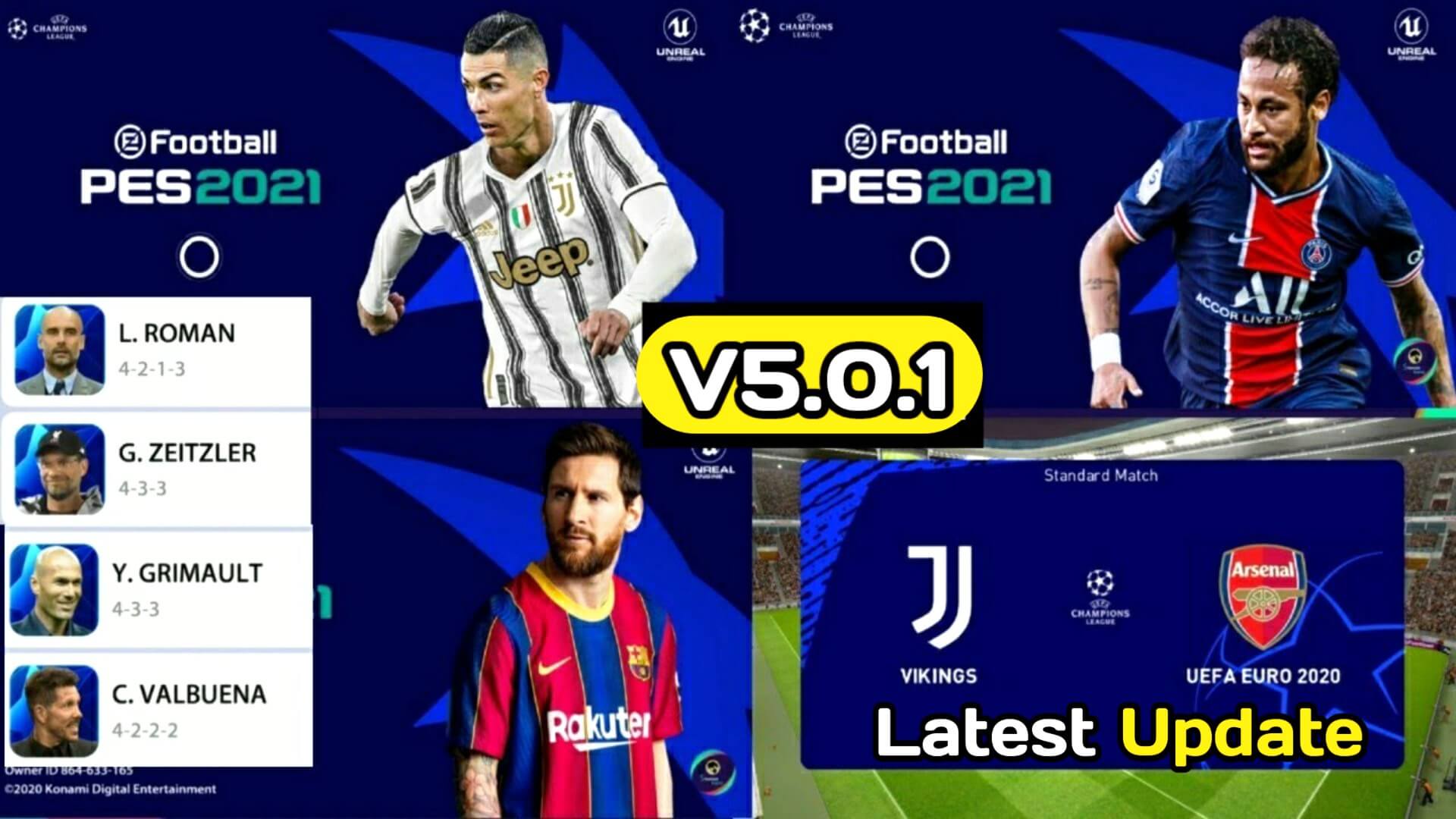 Pes 2021 Mobile Patch V5 0 1 Android Best Graphics New Menu Full