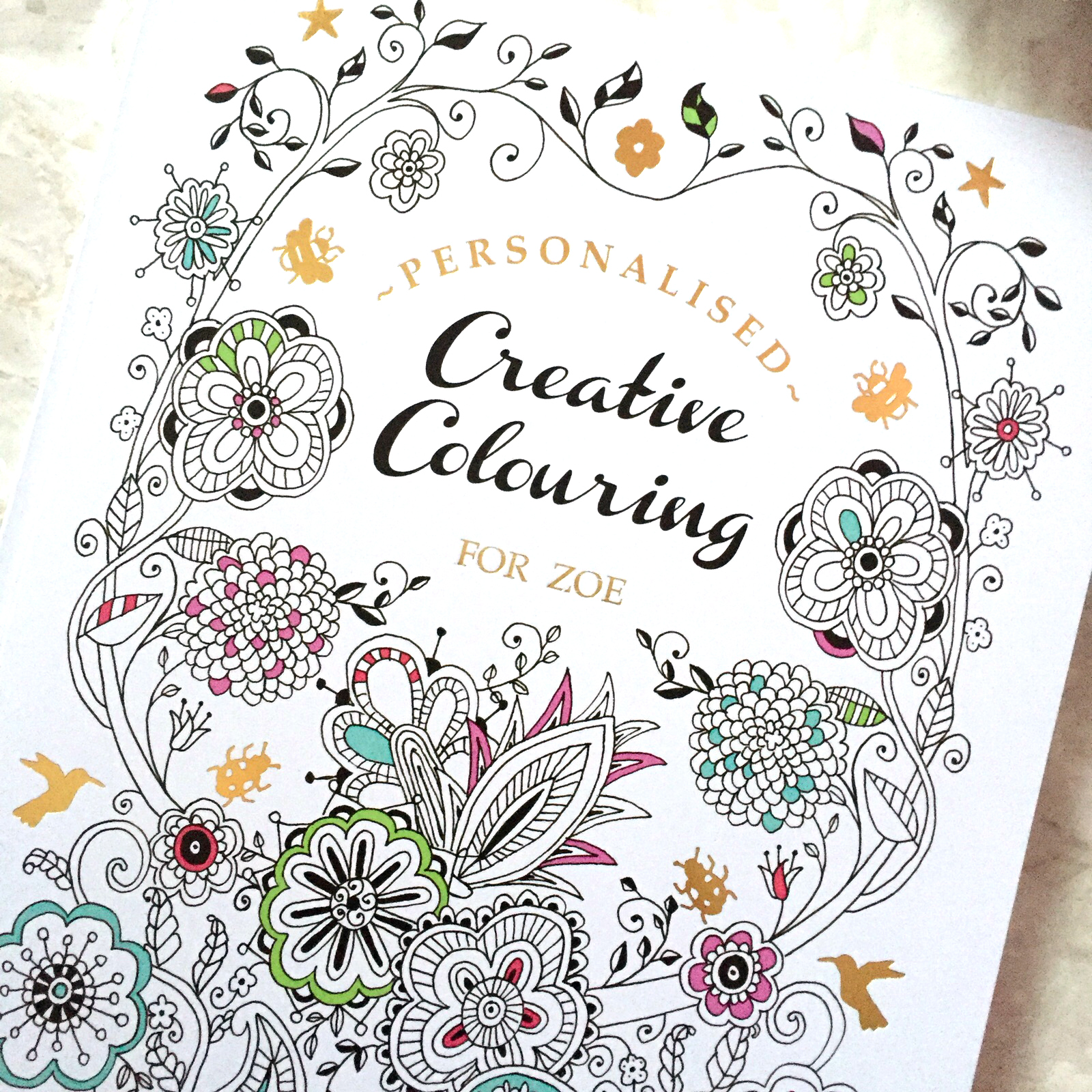 Personalised Colouring Books For Adults And Children | Mammaful Zo ...