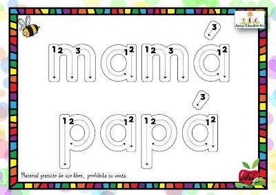 Actividades de escritura Trazo mis Primeras Palabras en PDF