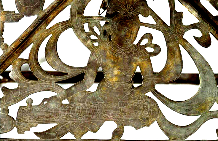 Early Chinese Music Resources: Musical instrument: wo konghou (卧箜篌)