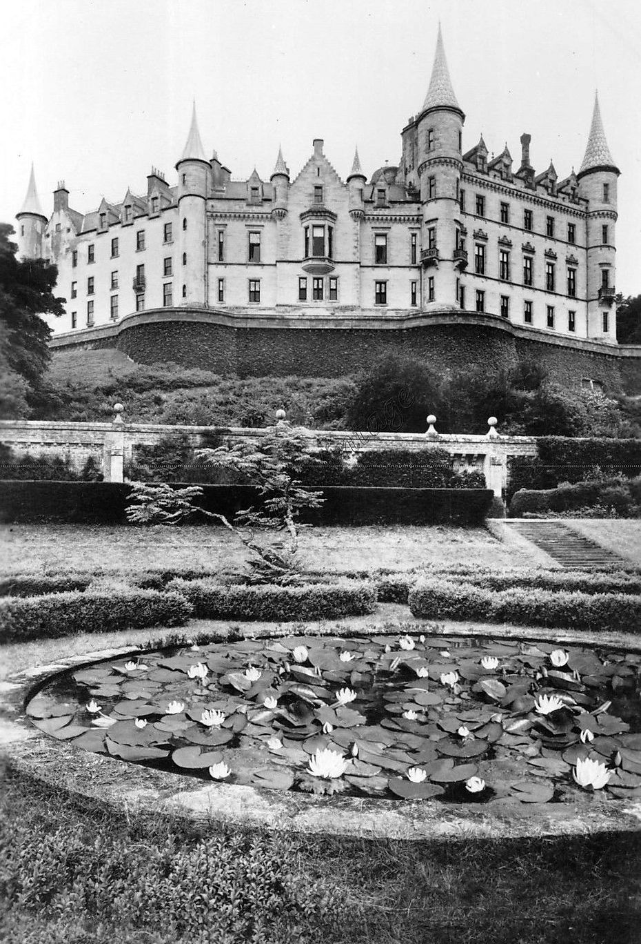 Tour Scotland: Old Photograph Dunrobin Castle Sutherland Highlands Scotland