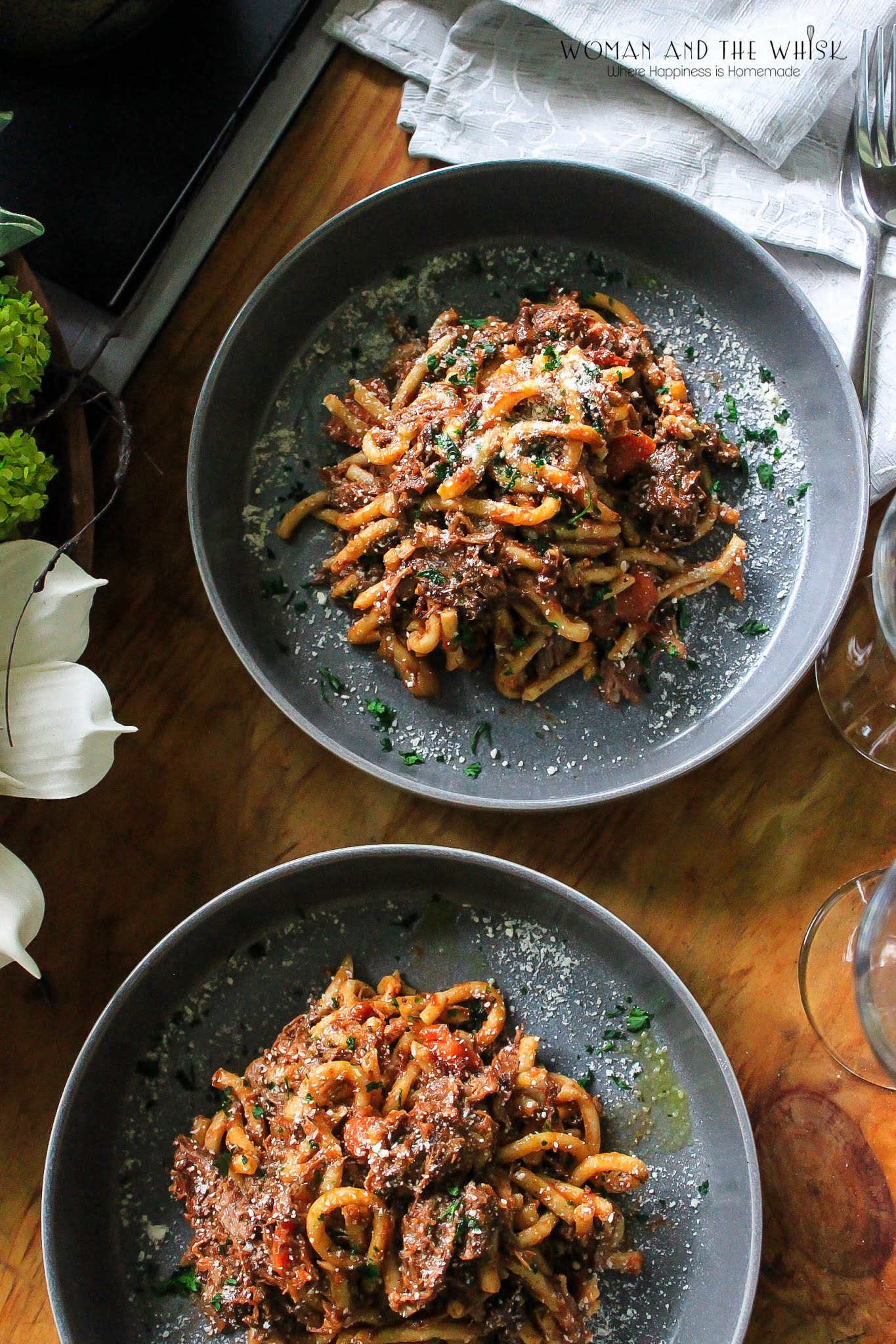 Woman and the Whisk: Short Rib Ragu Bucatini