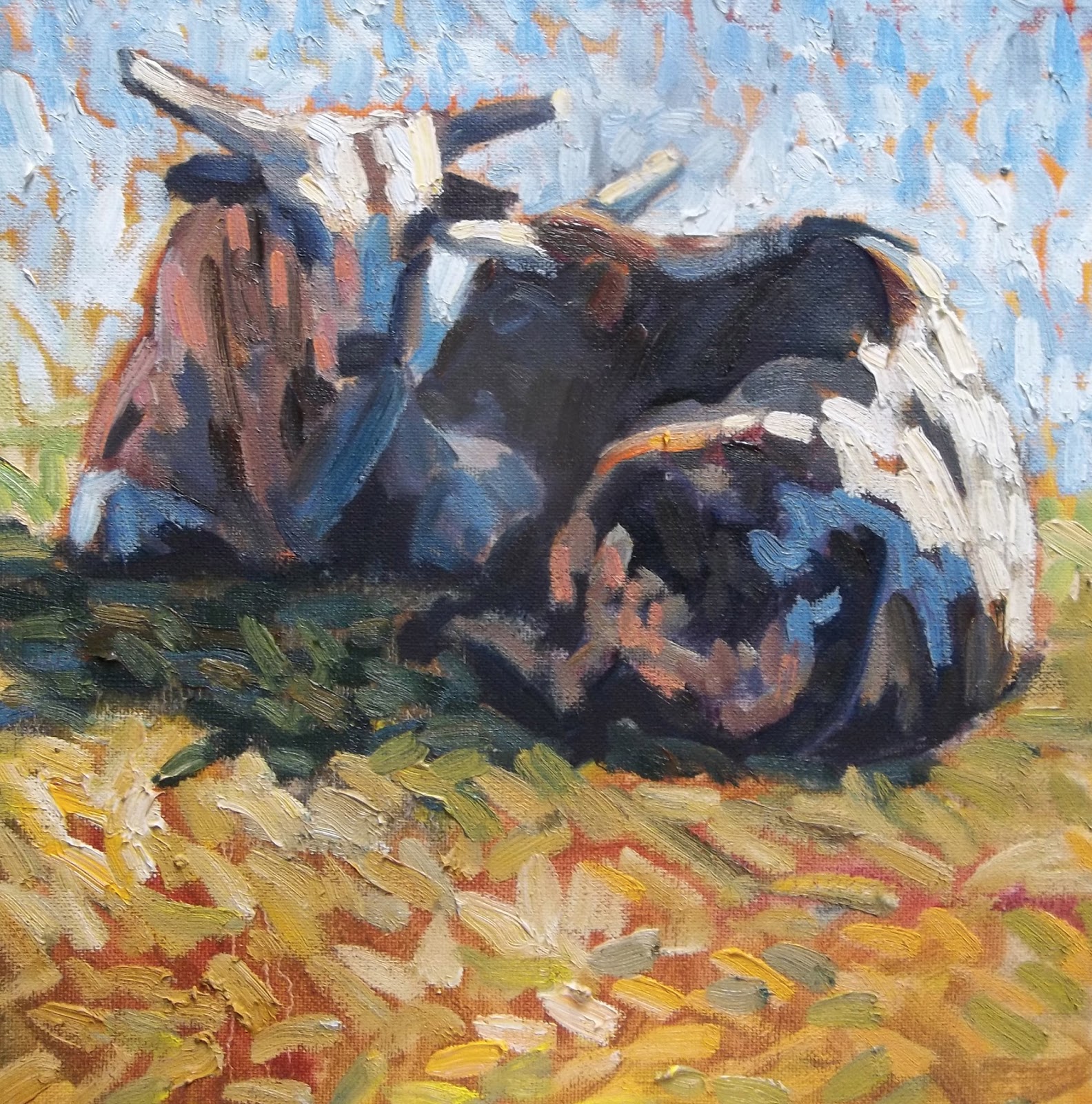 Susan Bell Fine Art: VG Rodeo Bulls by artist Susan Bell