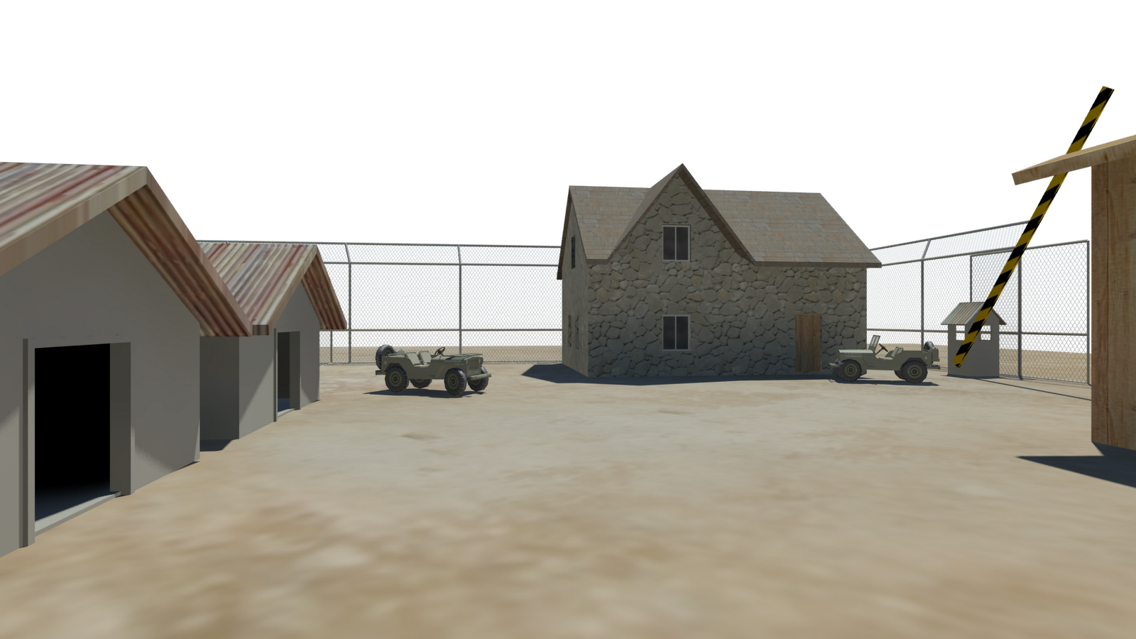 Dan Burke 3D Development: Skills Audit - Lighting the Army Compound