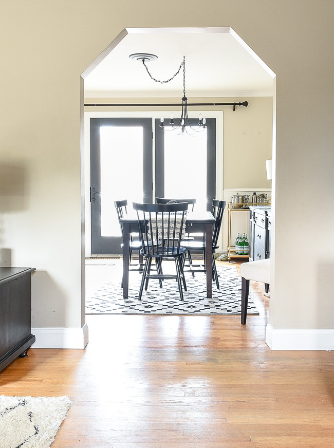 Clean and Modern Dining Room Progress | Little House of Four - Creating ...