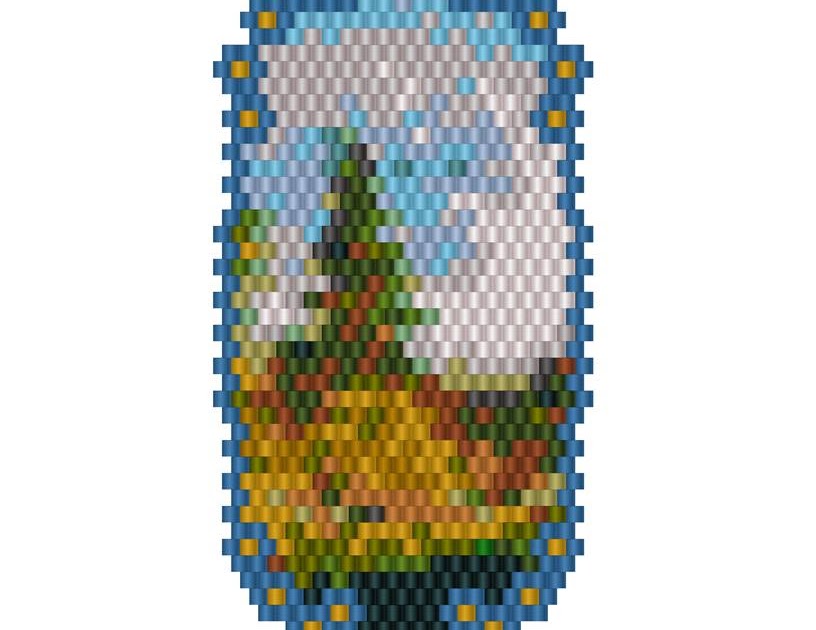 Brick Stitch Bead Patterns Journal: Free Victorian Landscape 2 Earring ...