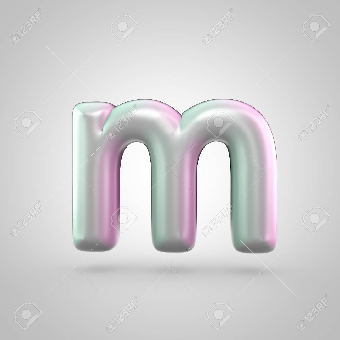 3D Bubble Letter M - Formal Letter