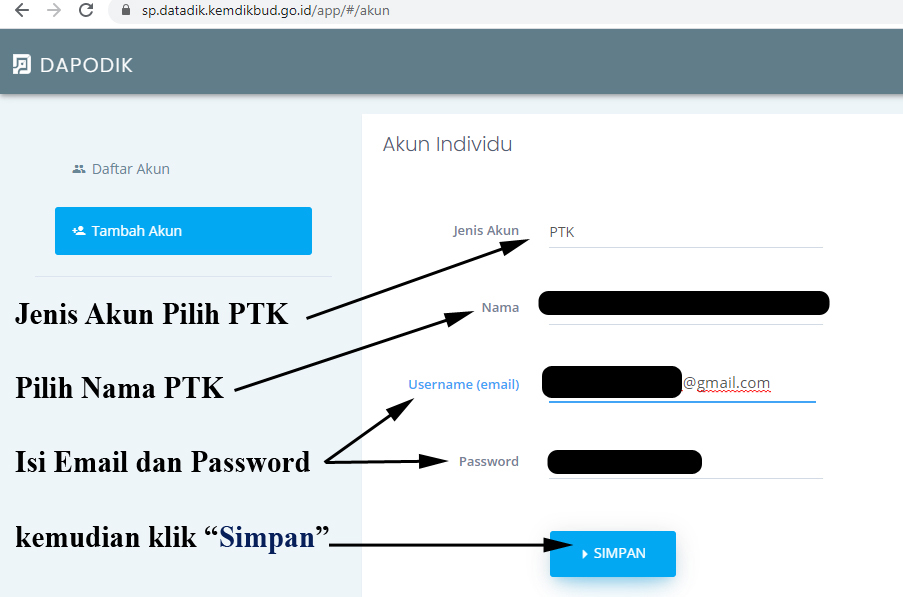Cara Verifikasi Berhasil Akun PTK Baru di Aplikasi Dapodik Versi 2021.c ...