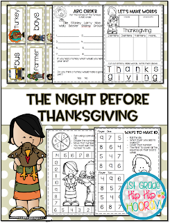 1st Grade Hip Hip Hooray!: 'TWAS the Night Before Thanksgiving