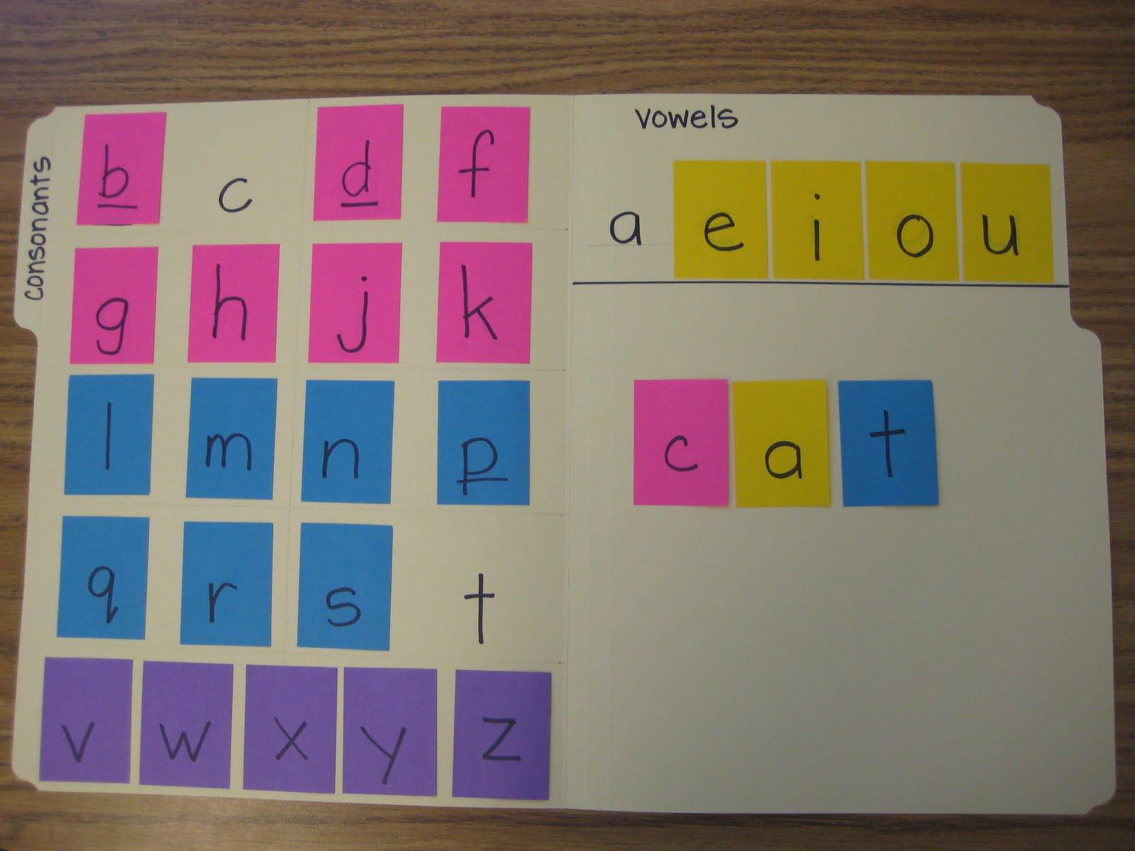 Finally in First: A Different Making Words Folder Idea