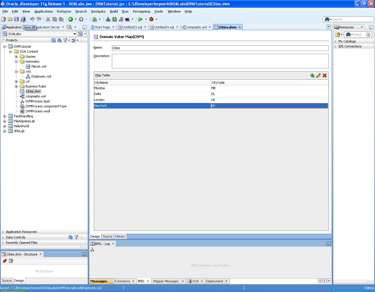 Oracle Fusion Middleware Blog: Working with DVM in SOA Suite 11G