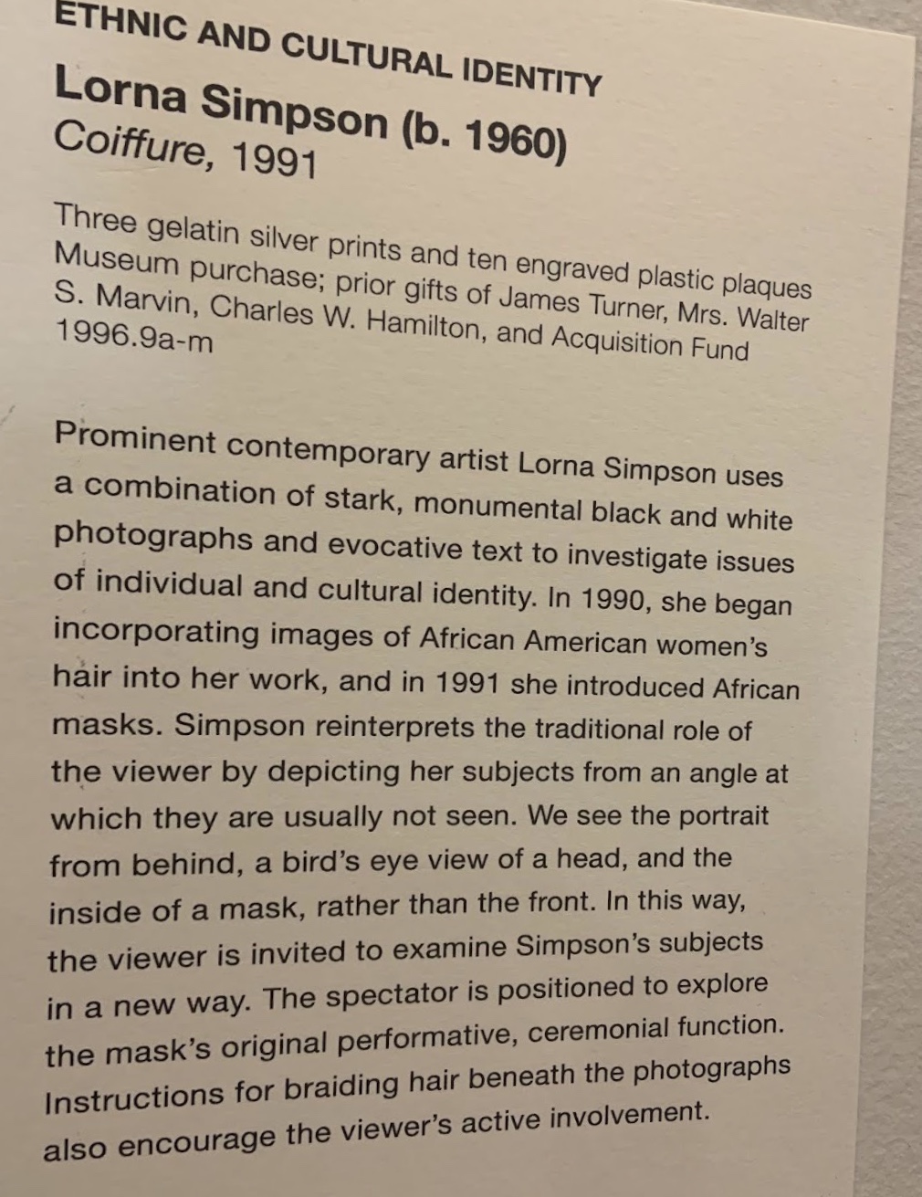 Art of Self Invention Fall 2019: Constructing an Identity