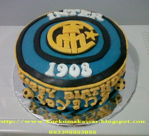 KUEku@Makassar: Cake logo klub Inter Milan, buat kekasih di Makassar