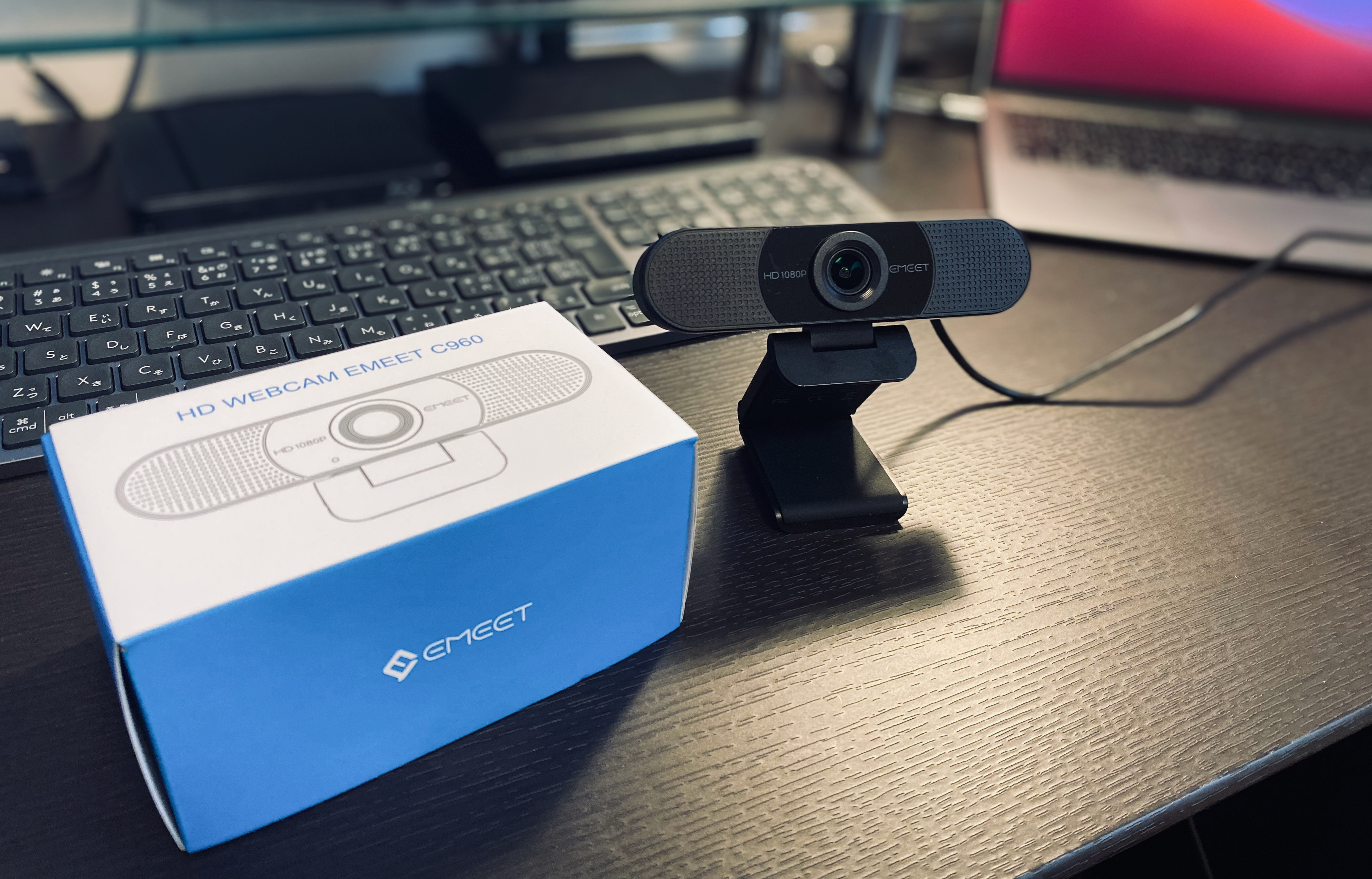 eMeetのWebカメラ C960をレビュー!! MacBook Airの内蔵カメラと画質比較