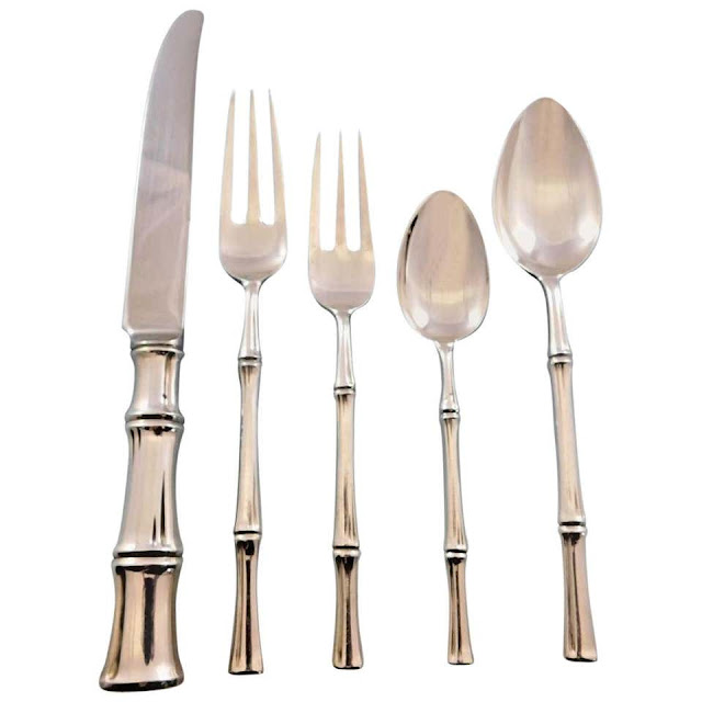 Chinoiserie Chic: Bamboo Flatware and Sterling Flatware