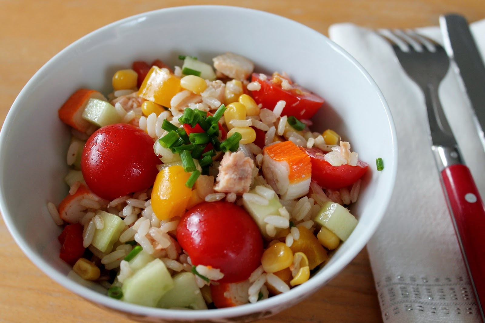 Salade de riz au saumon