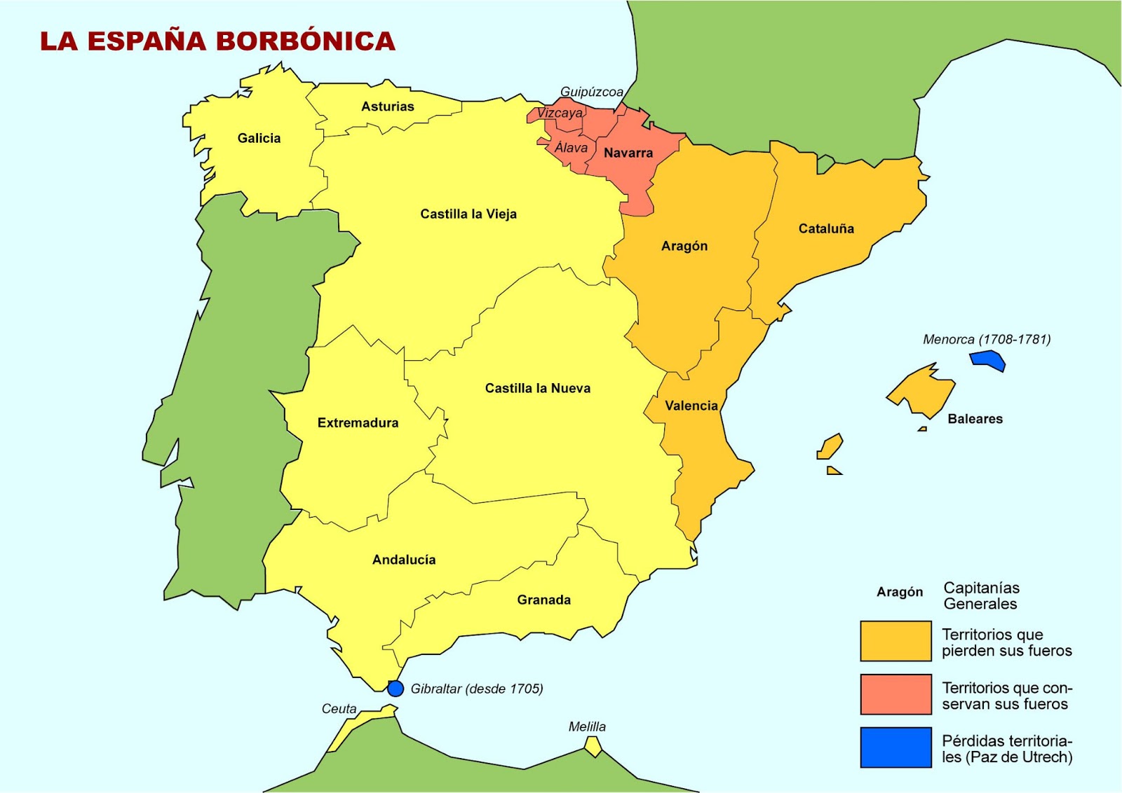 Profesor de Historia, Geografía y Arte: Siglo XVIII España: los borbones