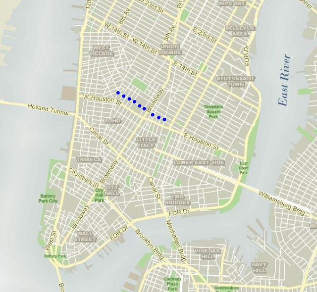 New York - History - Geschichte: Fire on 104-106 Bleecker Street