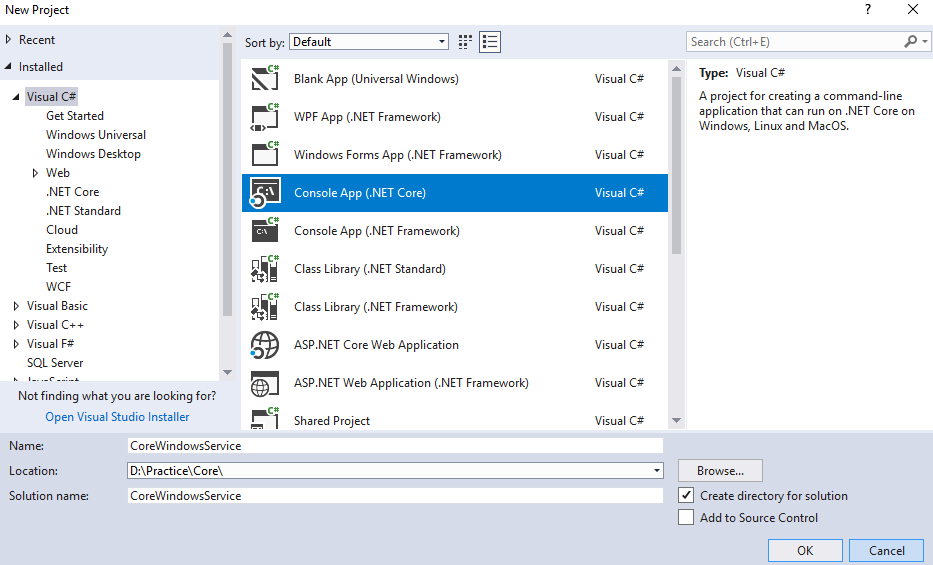 How to Create Windows Service in .NET Core - CoreProgram