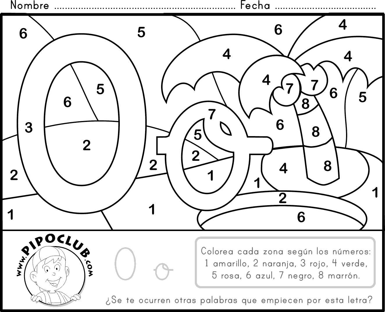 KIDS APRENDIENDO: colorea segun el número
