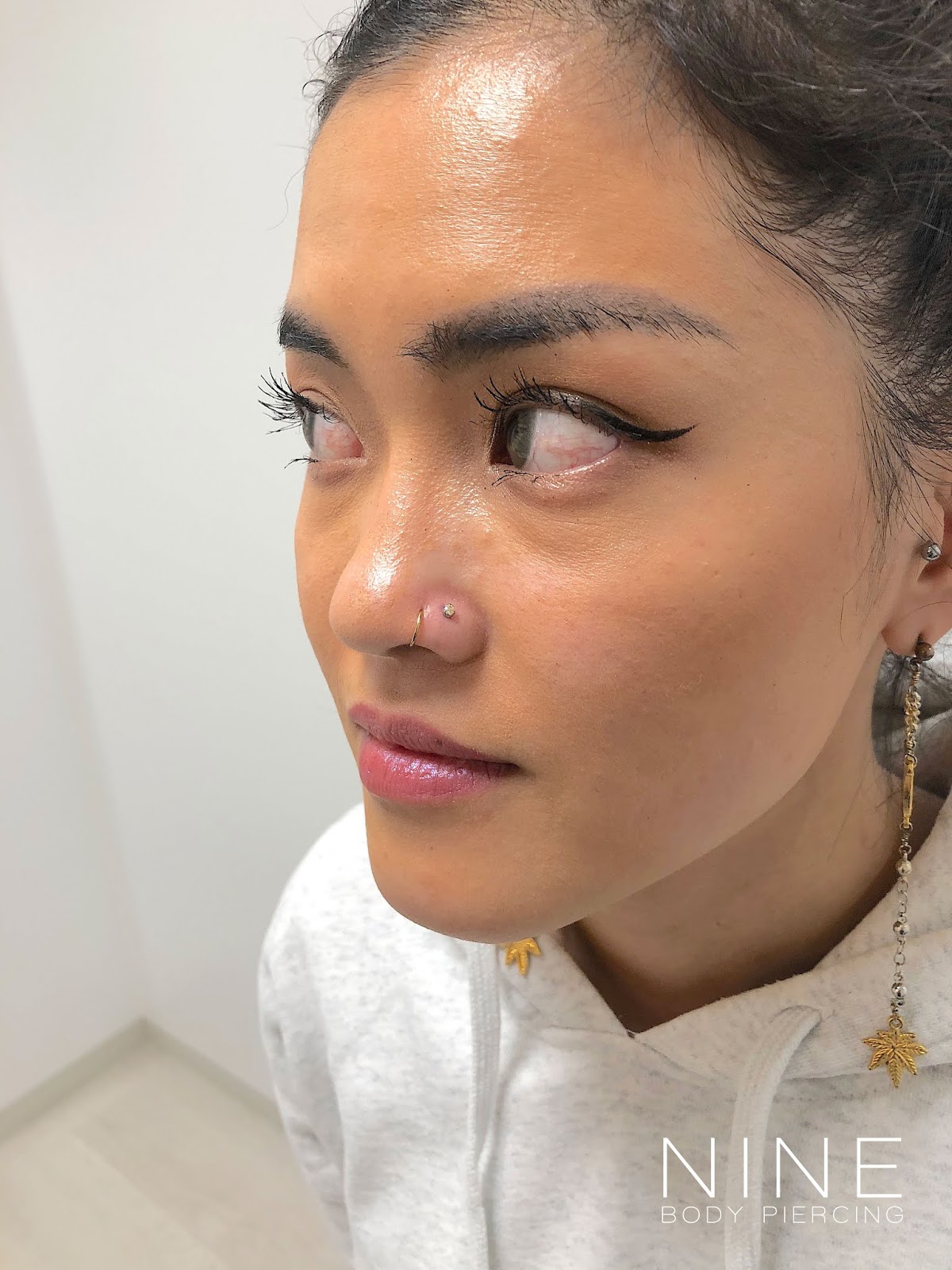 Nine Body Piercing Blog Nostril With Anatometal 2mm Prong Set
