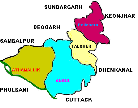 Kudmi Habitat Area: Block Map of districts of Odisha
