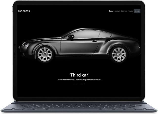 Responsive Home Page With Image Slider Using Bootstrap Html Css With Full Background Image