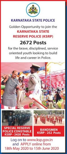 Karnataka Reserve Police Constable Recruitment 2020