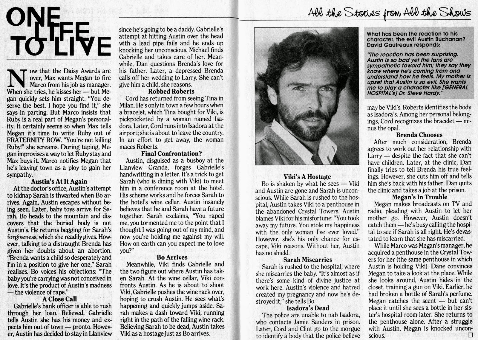 One Life To Live: Recap-August 8, 1989 (SOD)
