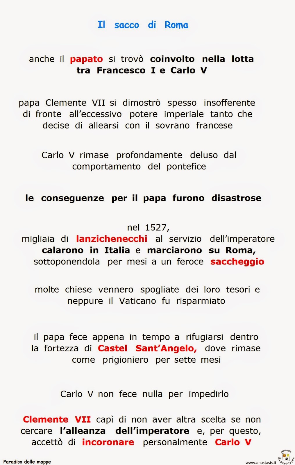 Paradiso delle mappe: Il sacco di Roma