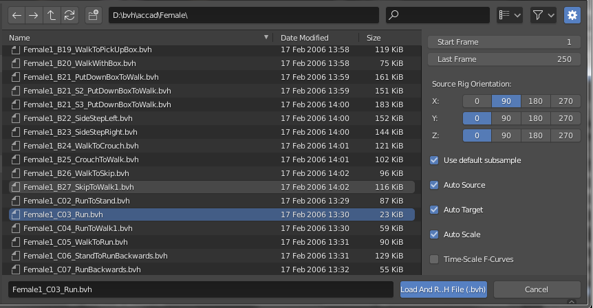 Diffeomorphic: BVH Main Panel