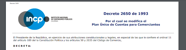 Plan Único de Cuentas (PUC) - Practica Contable Colombia