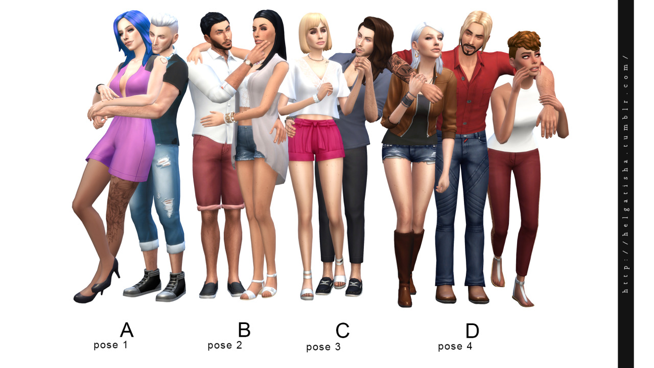 My Sims 4 Blog: Group Poses by HelgaTisha