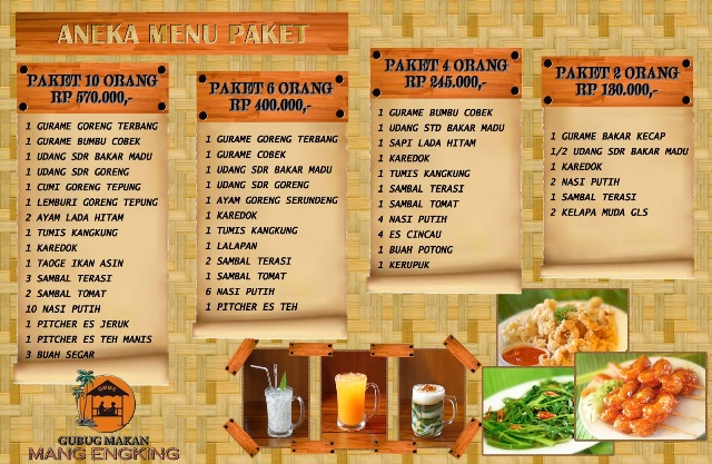 Daftar Harga Menu Gubug Makan Mang Engking Terbaru - Daftar Harga