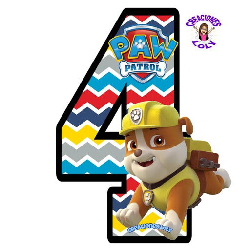 Creaciones Loly: Números Paw Patrol