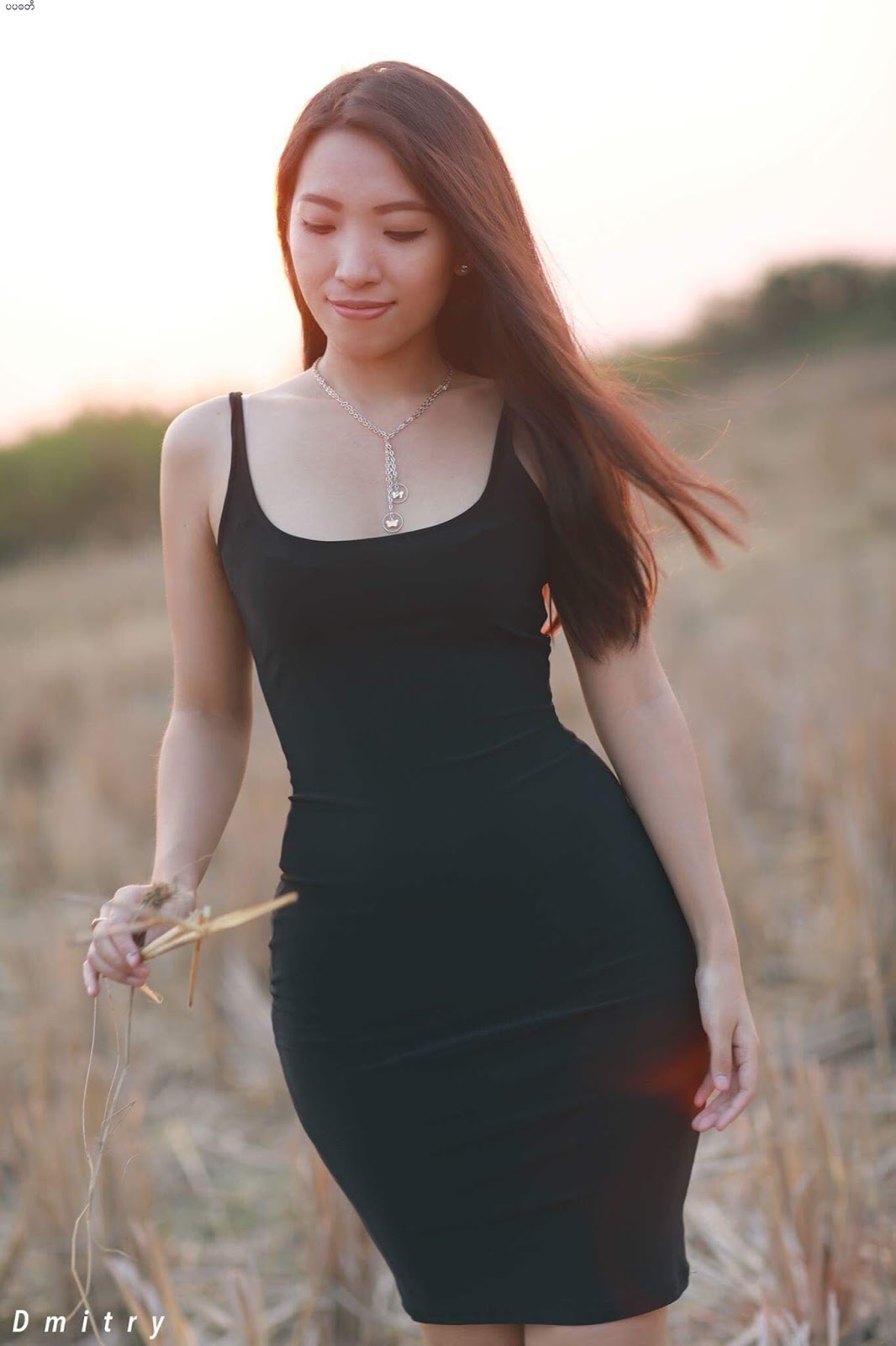 Nan Mwe San Outdoor Photoshoot In Black Outfit Fashion Style