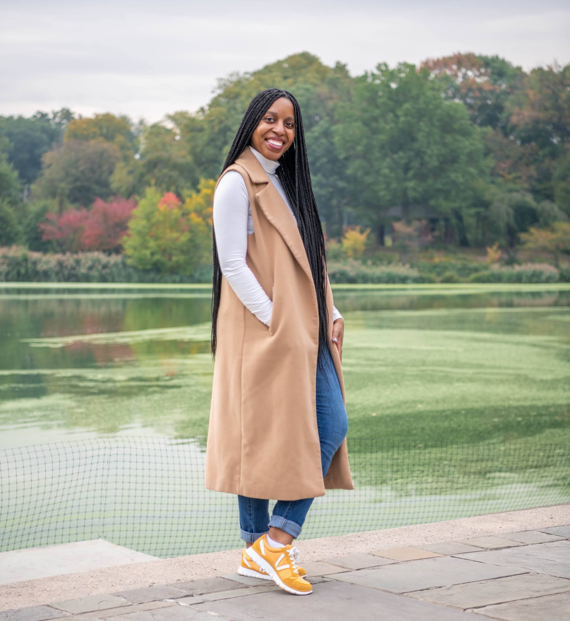 Fall Neutrals and Yellow Vionic Sneakers