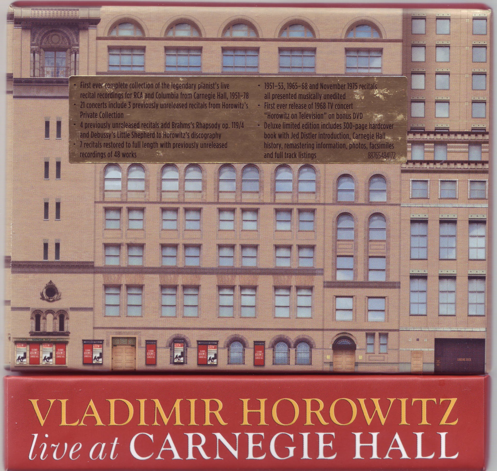 Diabolus In Musica: Vladimir Horowitz - Live at Carnegie Hall - Box Set ...