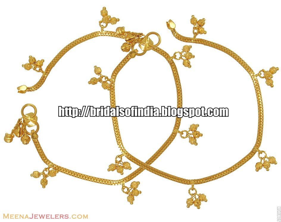 Fashion world: Gold Payal (Anklets) Designs Part -1